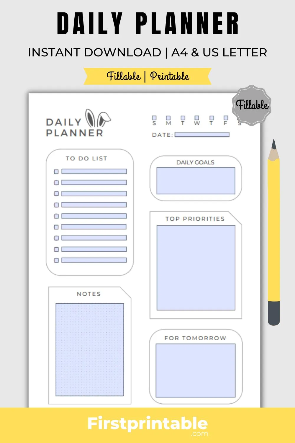 Daily Planner Printable Templates