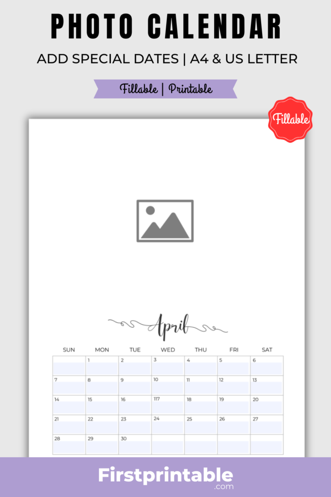 Photo Calendar 2024 - Editable Template