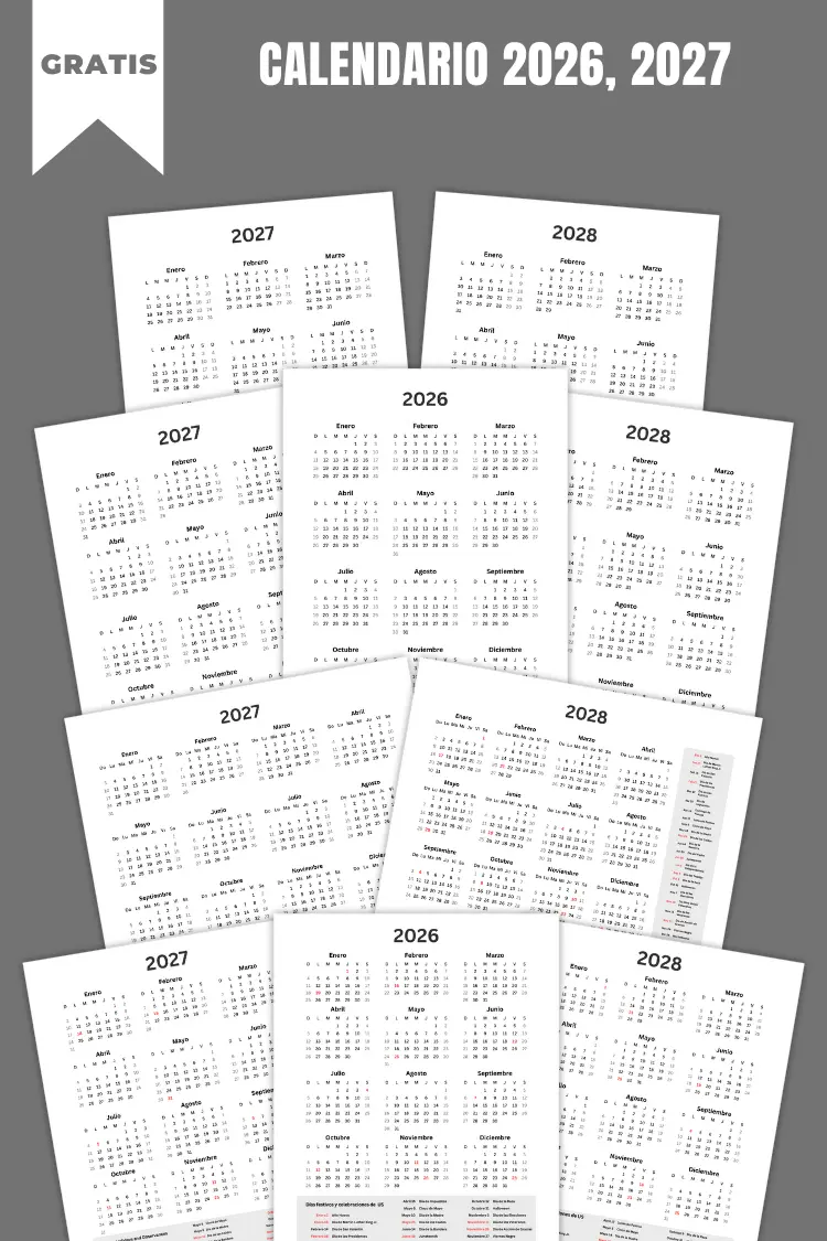Calendario 2026 - Para imprimir gratis